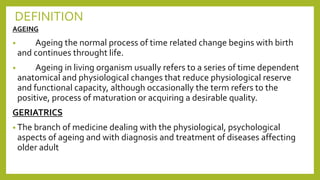 Theories of Ageing | PPTX