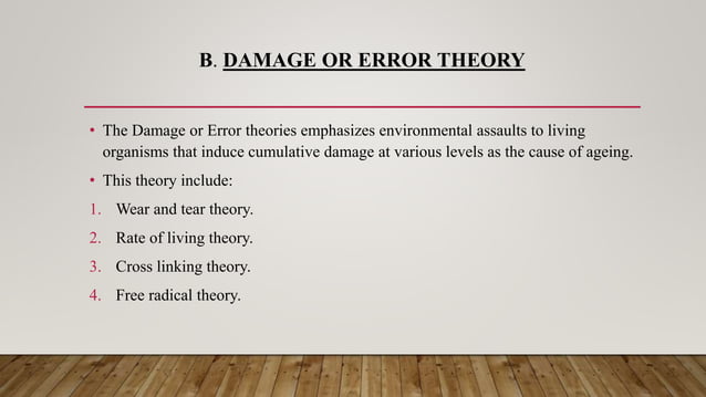 Ageing and evolutionary trade offs | PPTX