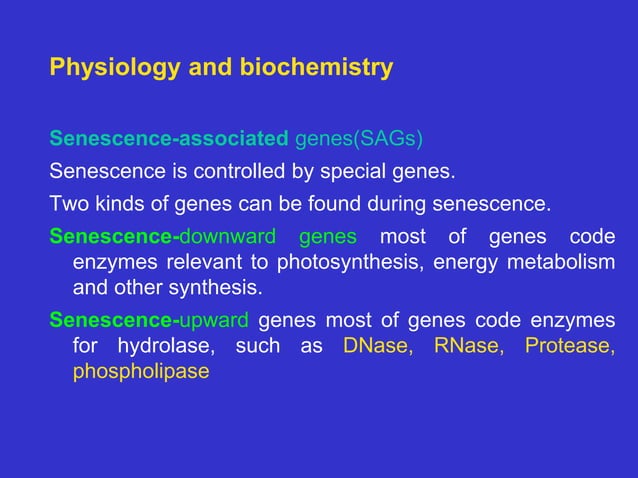 Ageing and senescence | PPT