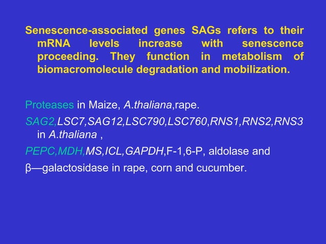 Ageing and senescence | PPT