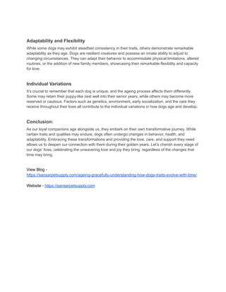 “Ageing Gracefully_ Understanding How Dogs’ Traits Evolve with Time ...