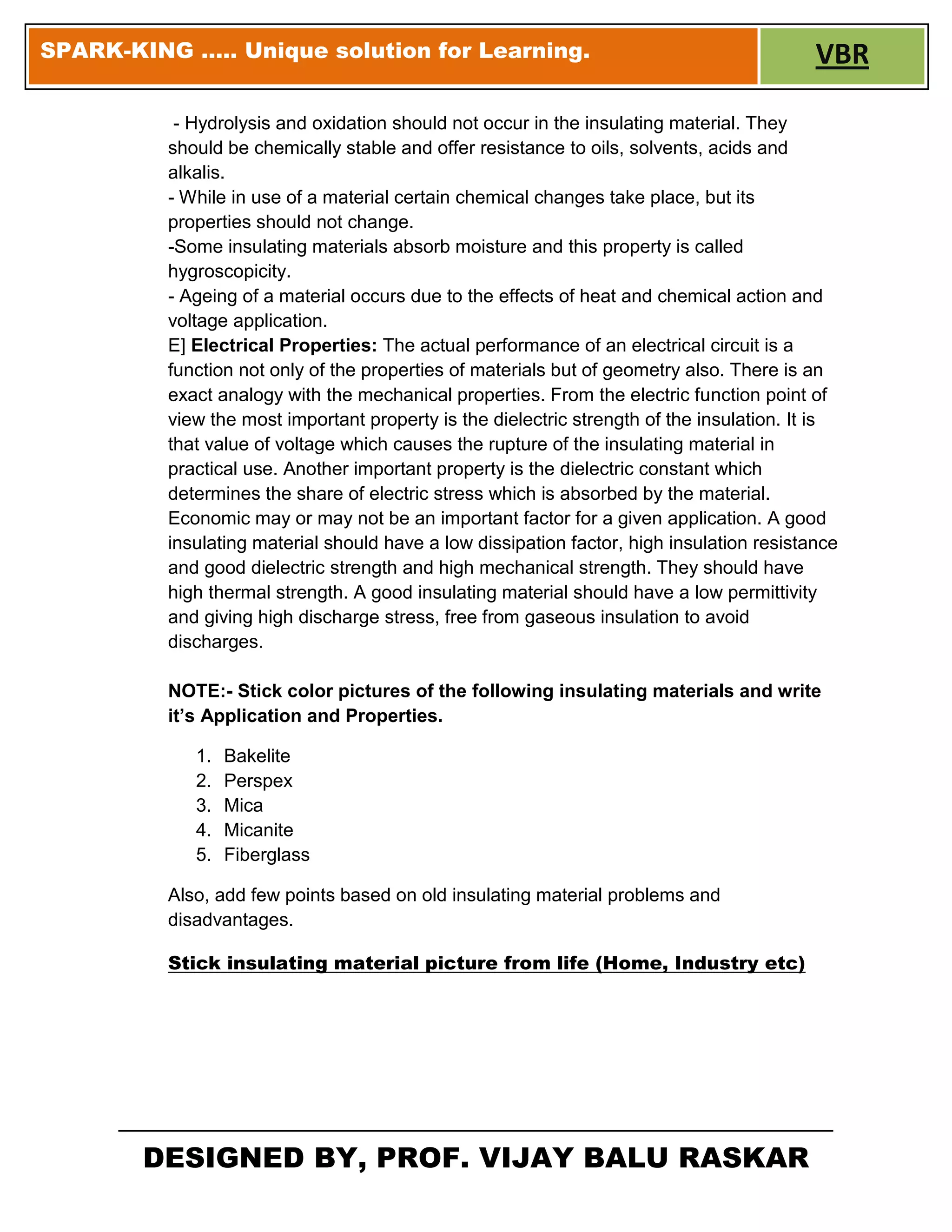 Ageing insulating material Experiment | PDF