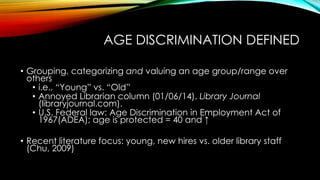 Ageism Or, Age Discrimination | PPTX