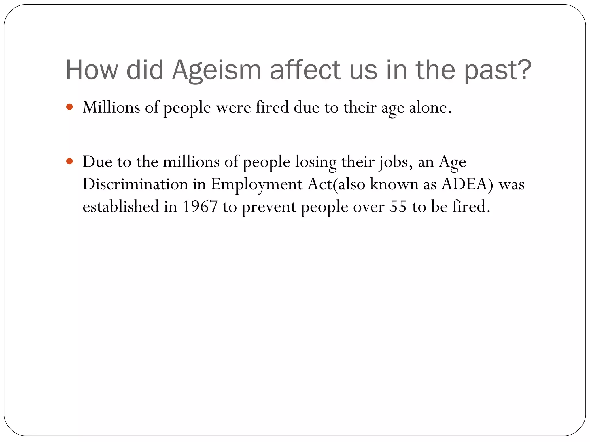 Ageism Power Point Presentation | PPT