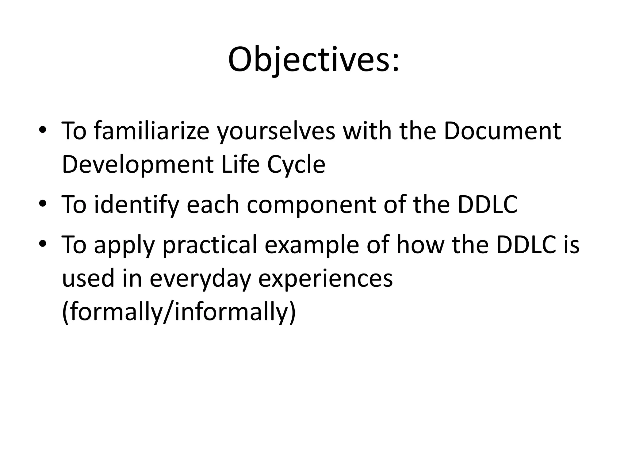 Document Development Life Cycle | PPTX