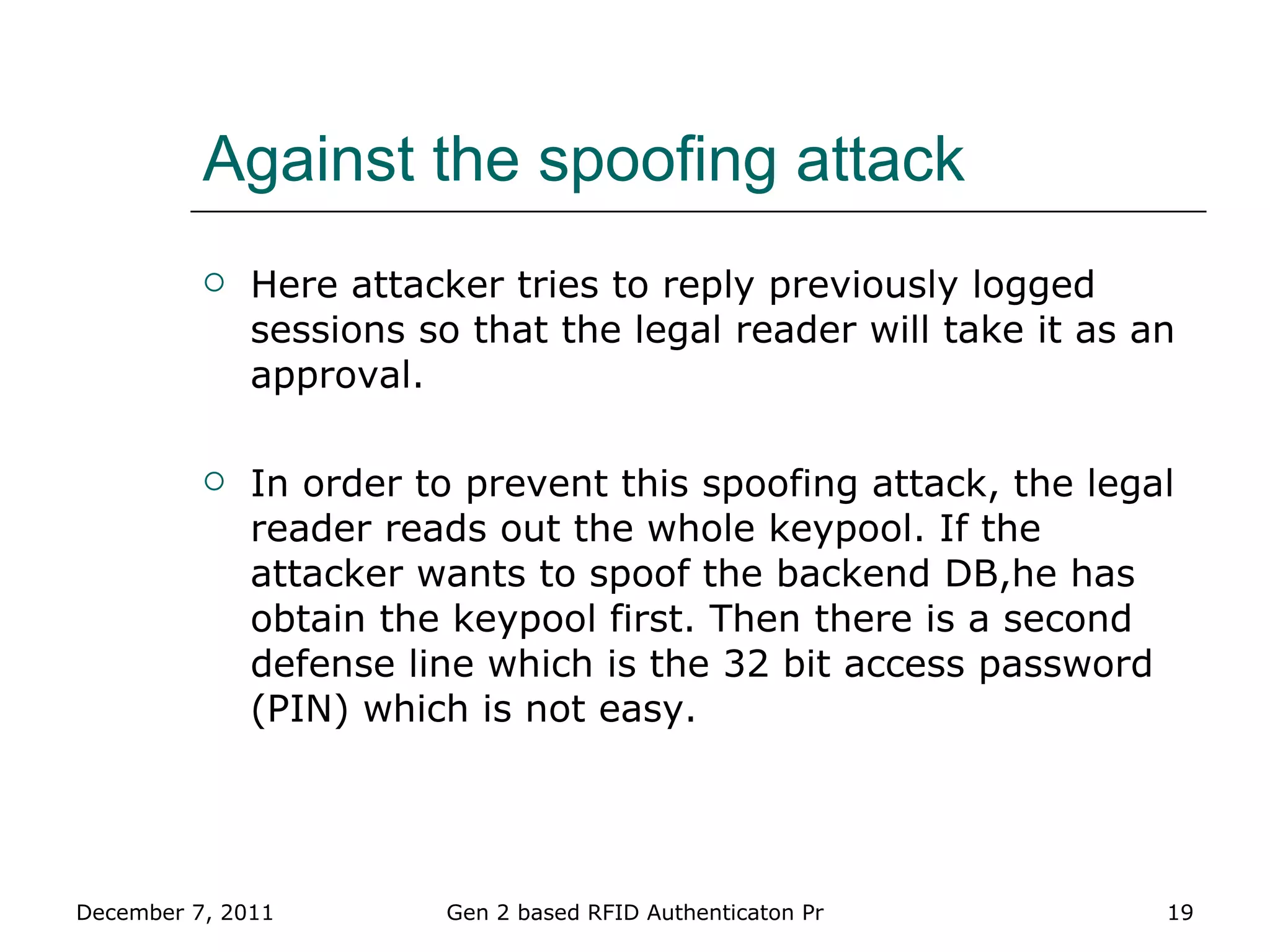 A Gen2 Based Rfid Authentication Protocol Ppt