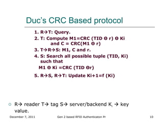 A gen2 based rfid authentication protocol | PPT