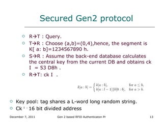 A gen2 based rfid authentication protocol | PPT