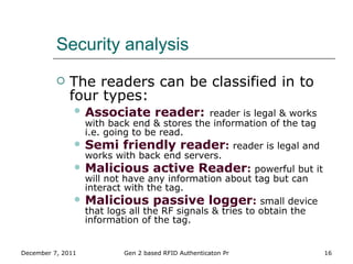 A gen2 based rfid authentication protocol | PPT