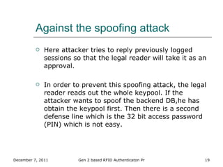 A gen2 based rfid authentication protocol | PPT