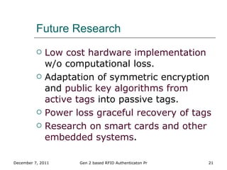 A gen2 based rfid authentication protocol | PPT
