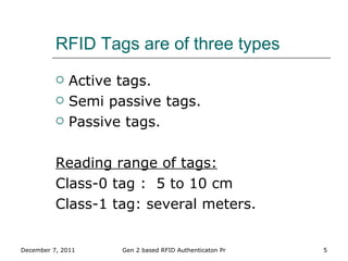 A gen2 based rfid authentication protocol | PPT