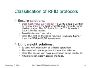A gen2 based rfid authentication protocol | PPT
