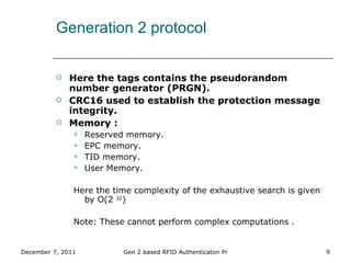 A gen2 based rfid authentication protocol | PPT