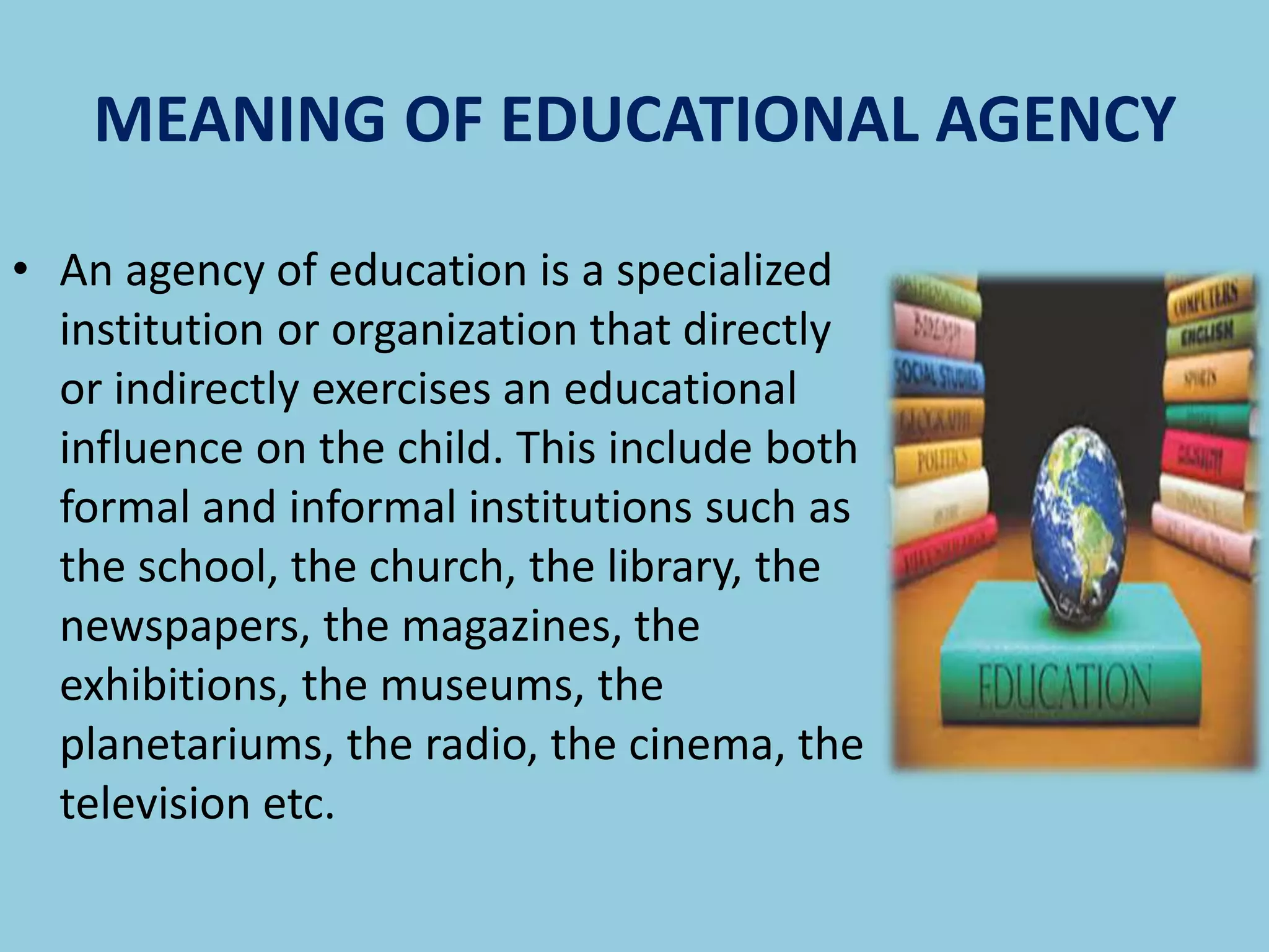 Agencies of education | PPTX
