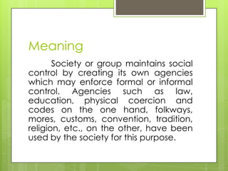 Agencies of social control(social work) | PPTX