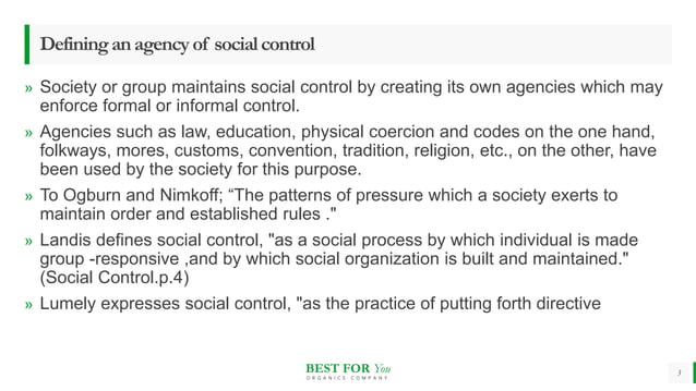 Agencies of social control.pptx | Law