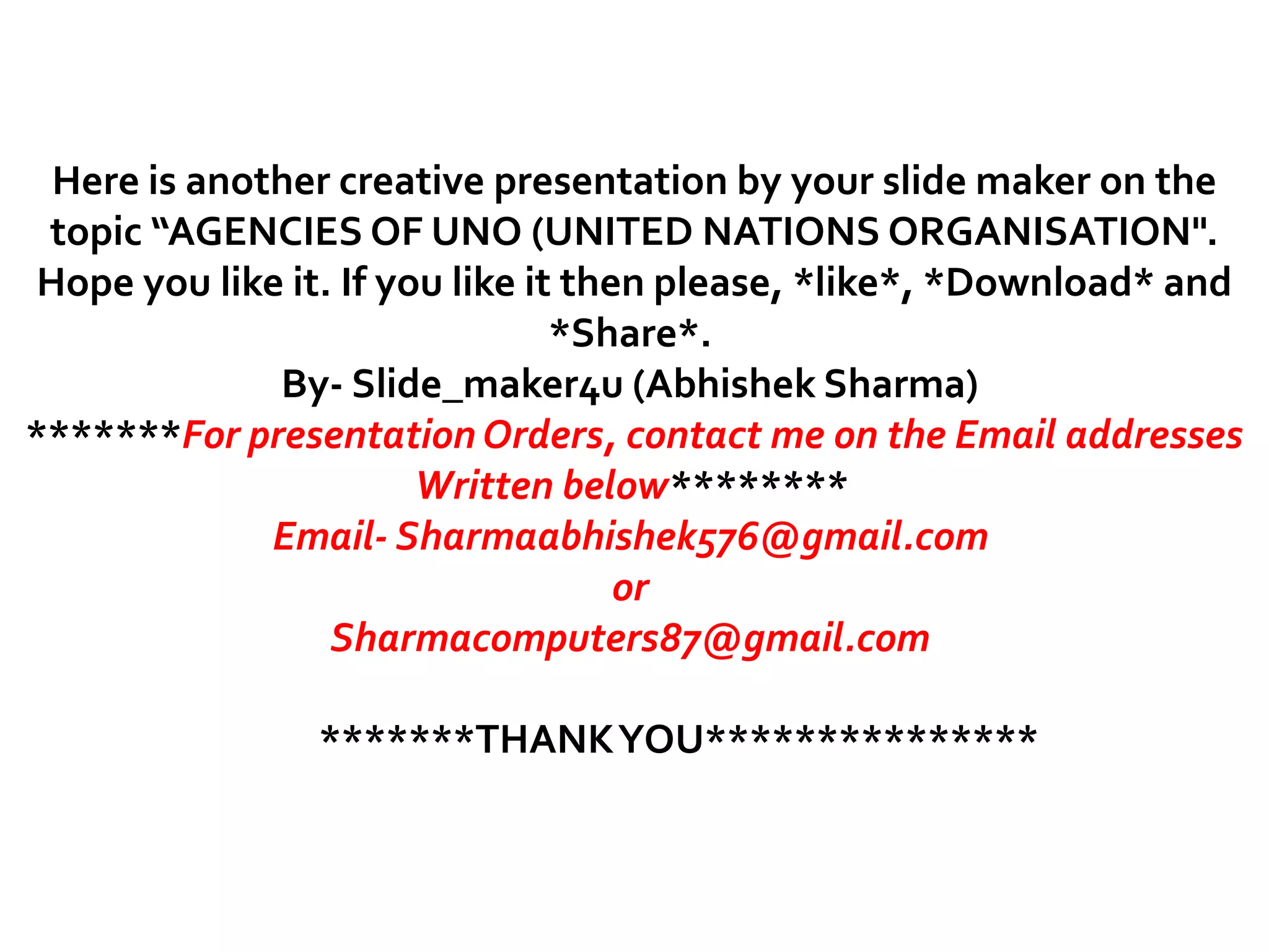 Agencies of uno | PPTX