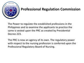 Some agencies that affect nursing profession in the Philippines | PPTX