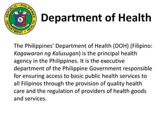 Some agencies that affect nursing profession in the Philippines | PPTX