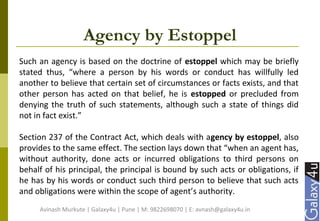 Agency under section 182 of The Indian Contract Act, 1872 | PPT
