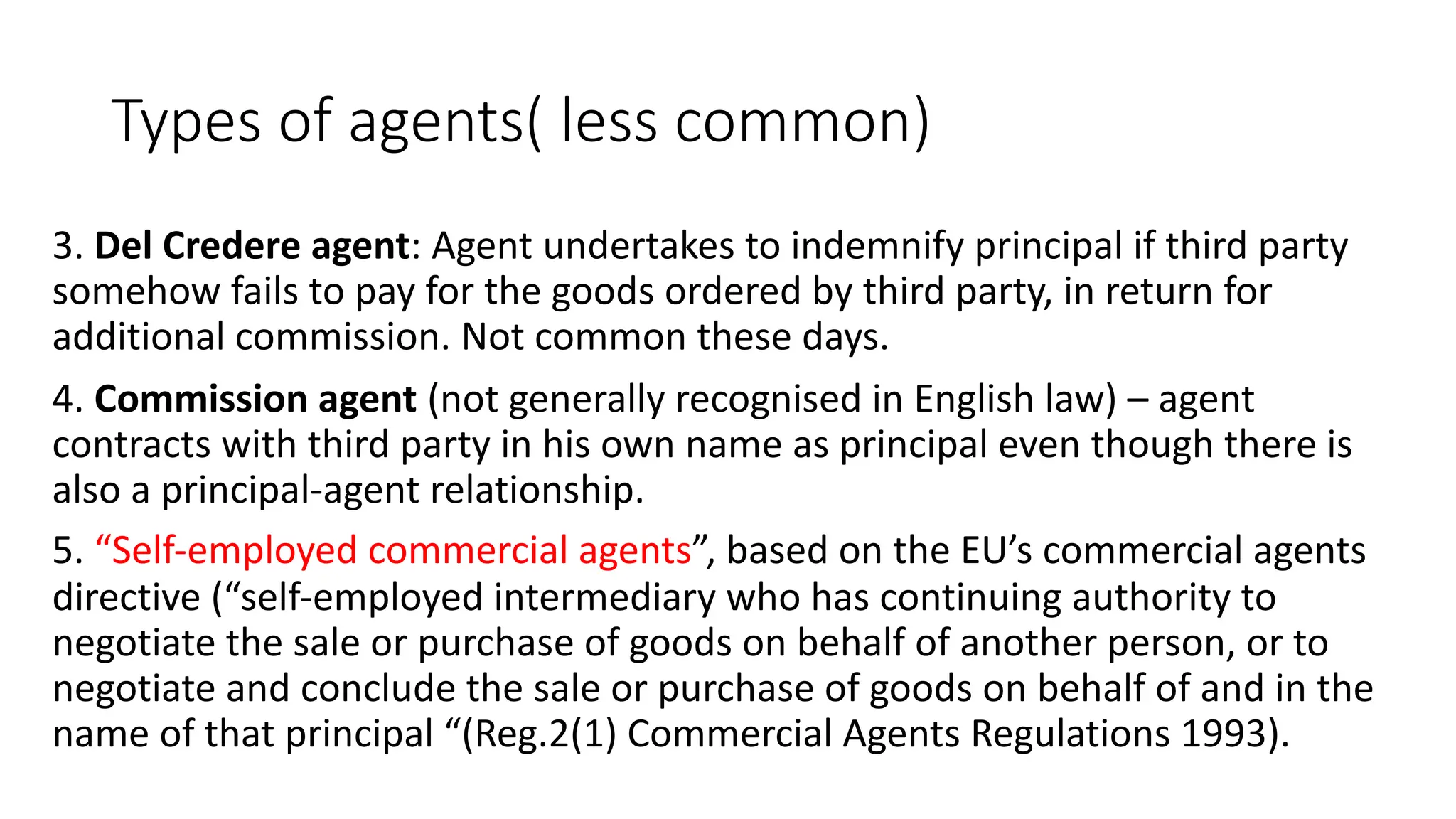 presentation for agency in commercial law | PDF