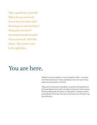 Agency Startup Mini Brochure Allstate Ea Op | PDF