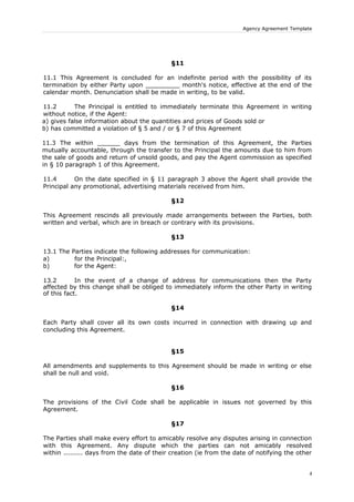 Agency agreement | PDF