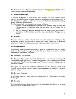 Agency agreement - example template | DOC