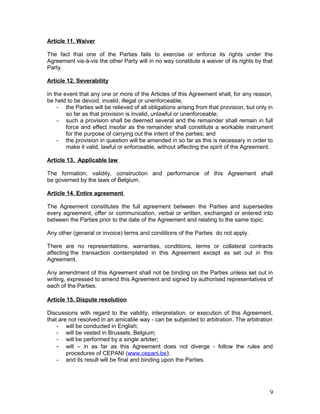Agency agreement - example template | DOC