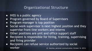 Agency Analysis- IHSS | PPT
