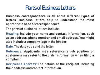 Agency Correspondences in Business: Its Significance and Types | PPTX