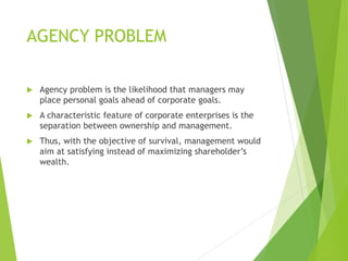 Agency cost ppt | PPTX