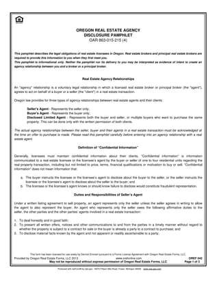 Agency disclosure pamphlet | PDF