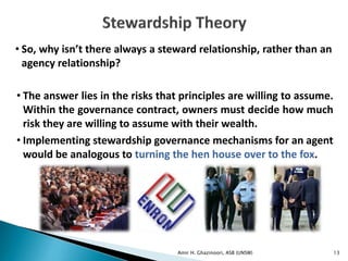 Agency & stewardship, A. Ghazinoori, Lecture 4, Advanced Theory in ...