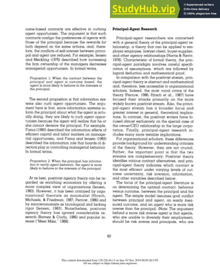 Agency Theory An Assessment And Review | PDF