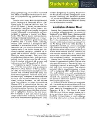 Agency Theory An Assessment And Review | PDF