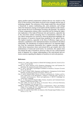 Agency Theory And Work Incentives | PDF