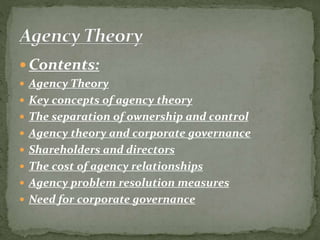 Agency theory ob | PPT