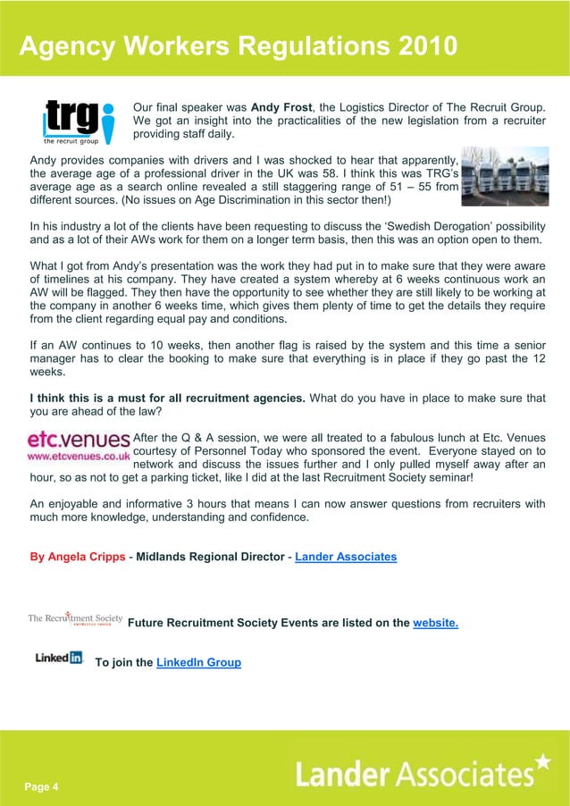 Agency workers regulations 2010 | PDF