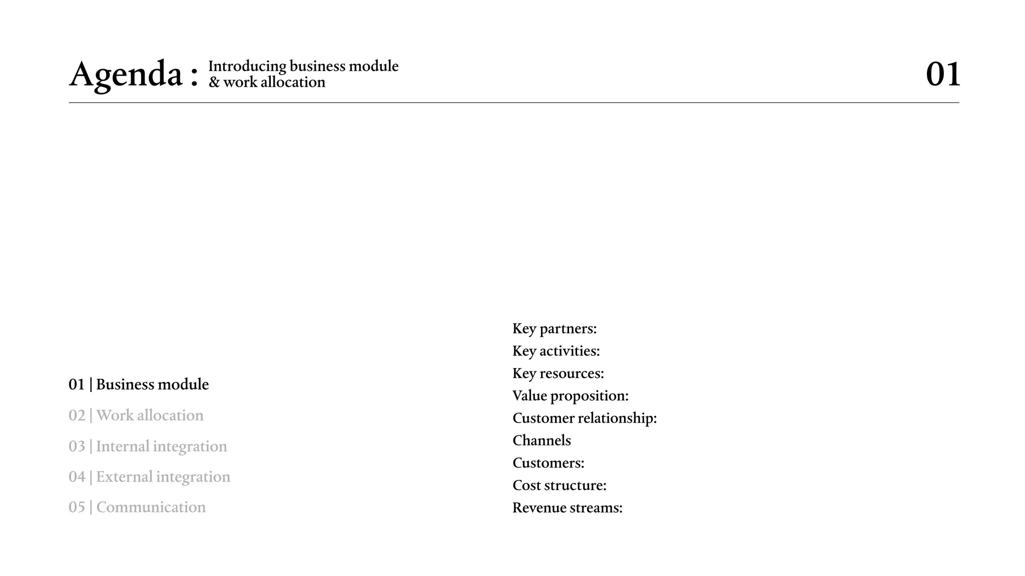 Introducing business module & work allocation | PDF