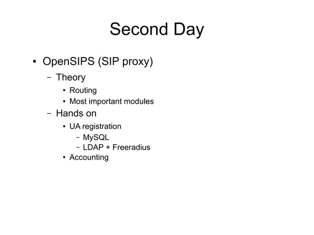 SIP Tutorial/Workshop 0 | PPT