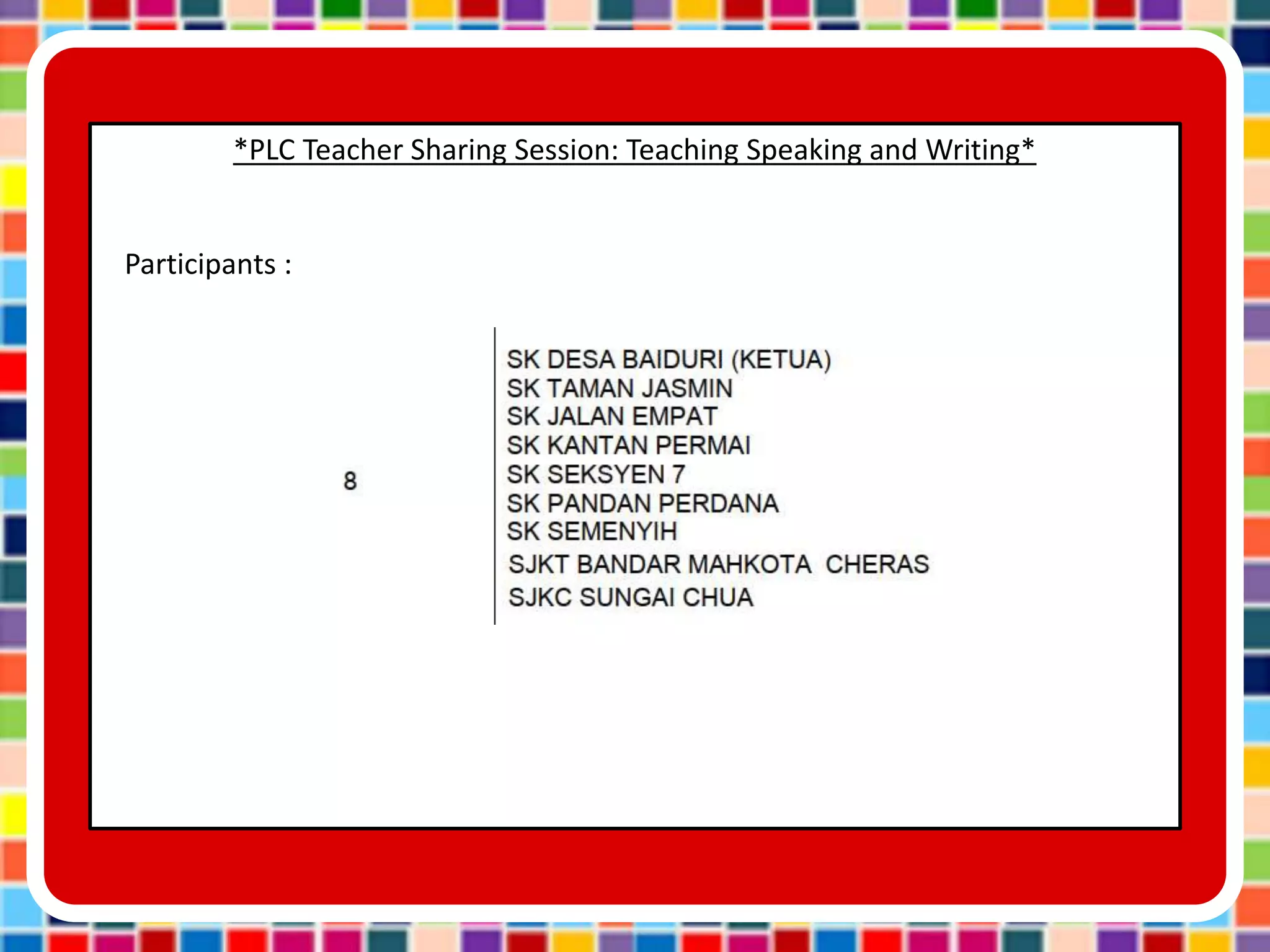 agenda - plc (teacher sharing session).pptx