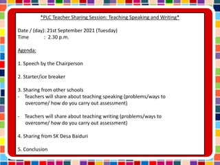 agenda - plc (teacher sharing session).pptx