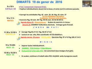 Agenda setmana 3-gener15-16 | PPT