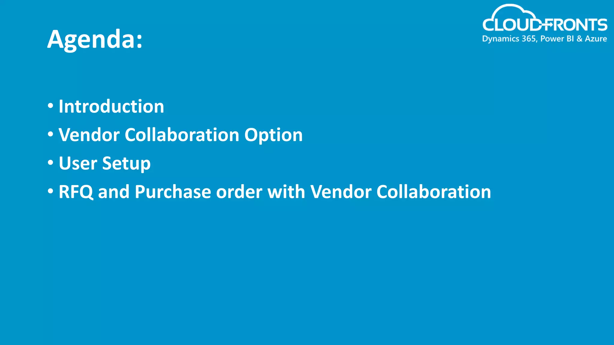 Vendor Collaboration in D365 for Finance and Operations | PPTX