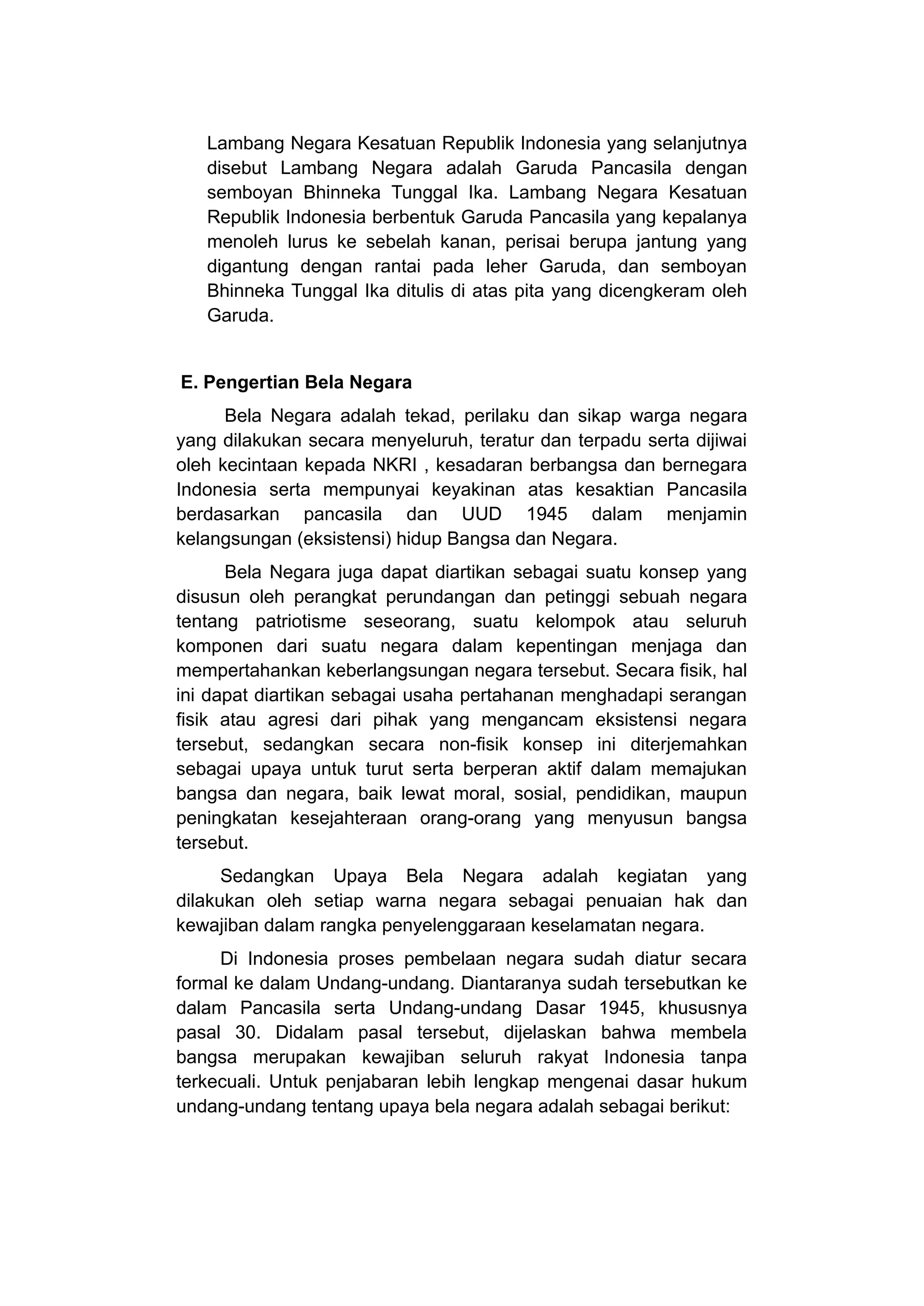 WAWASAN KEBANGSAAN DAN NILAI NILAI BELA NEGARA | PDF