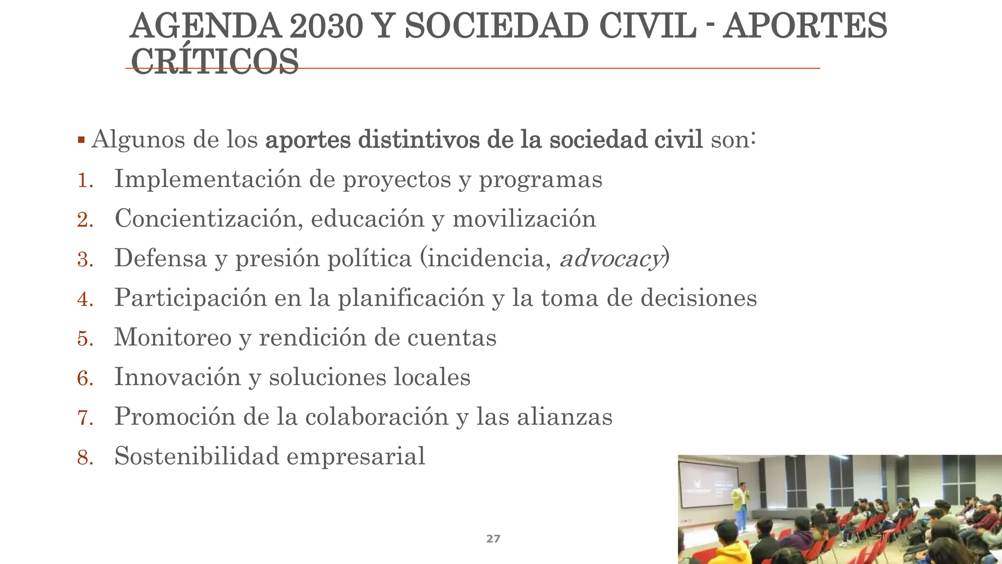 Agenda 2030, Objetivos de Desarrollo Sostenible (ODS) y organizaciones ...