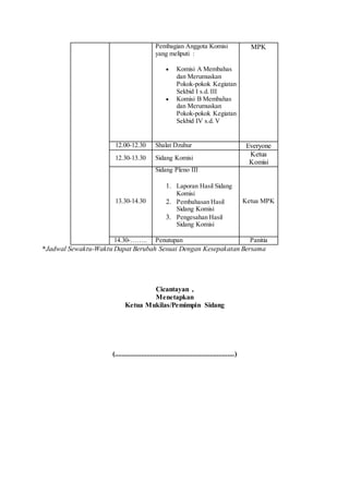 Agenda acara musis | PDF