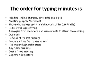 Agenda and meeting minutes | PPTX